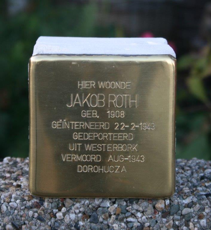 Struikelsteen voor Jacob Roth - Hillegom Online